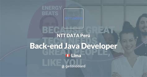 Back End Java Developer At Ntt Data Perú Peru Get On Board