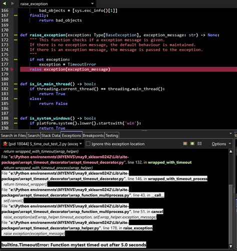 Windows Builtinstimeouterror Function Mytest Timed Out After 50