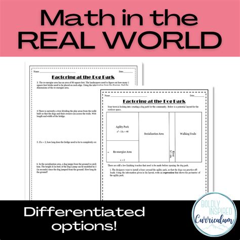 Factoring Trinomials Real World Application Made By Teachers