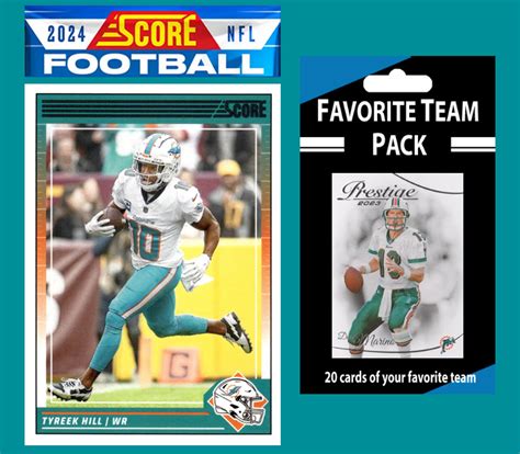 Freshdcards 2024 Score Nfl Miami Dolphins Team Set Tua Tyreek Hill Tua