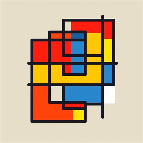 Colorful Square In Modular Constructivism Style Premium Ai Generated