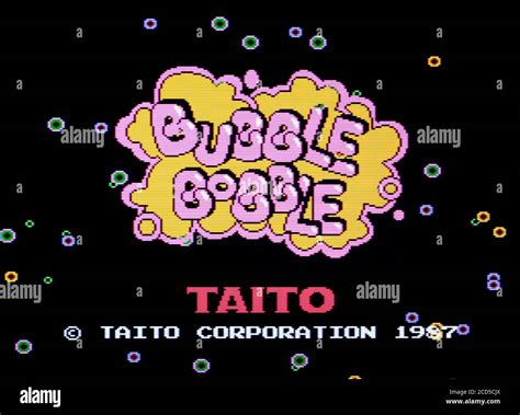 Bubble Bobble Nintendo Famicom Disk System Videogame Editorial Use