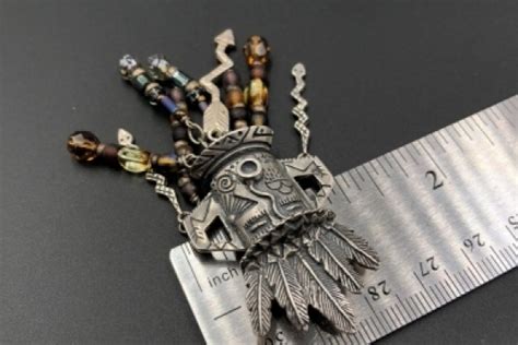 Sterling Silver Kachina Doll Brooch By Robert Shields
