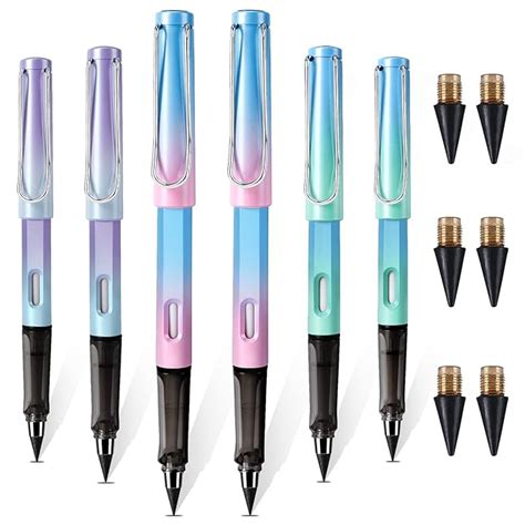 Hulipark 6 Pcs Everlasting Pencils Infinity Pencil With Eraser