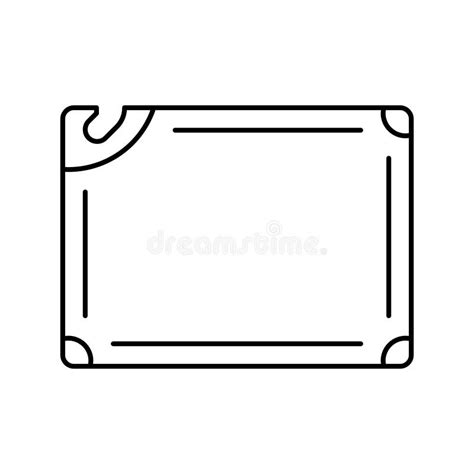 Cutting Board Line Icon Vector Illustration Stock Vector Illustration