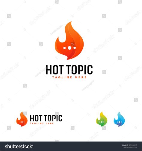 Hot Topic Logo Designs Concept Vector Stock Vector Royalty Free