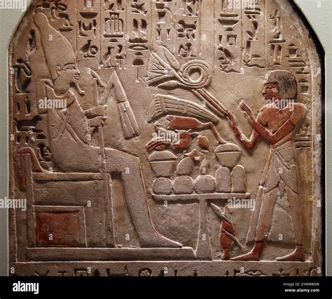 Stela Of Standard Bearer Imhotep 2700 2630 Bce Deceased Making And