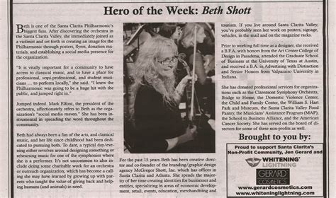 Hero Of The Week Beth Shott — Mcgregor Shott