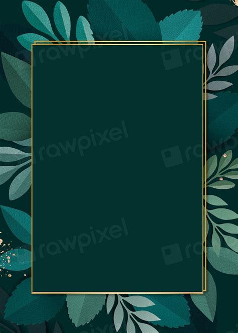 Rectangle Paper Craft Leaf Frame Premium Psd Rawpixel