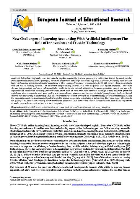 New Challenges Of Learning Accounting With Artificial Intelligence
