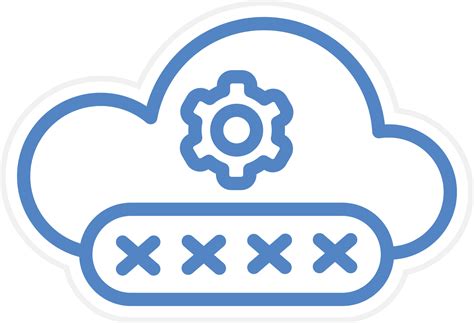 Cloud Password Vector Icon Style 23312746 Vector Art At Vecteezy