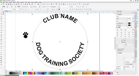 Coreldraw текст
