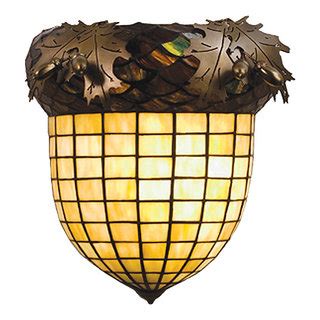 12 Wide Greenbriar Oak Wall Sconce Rustic Wall Sconces By Uber