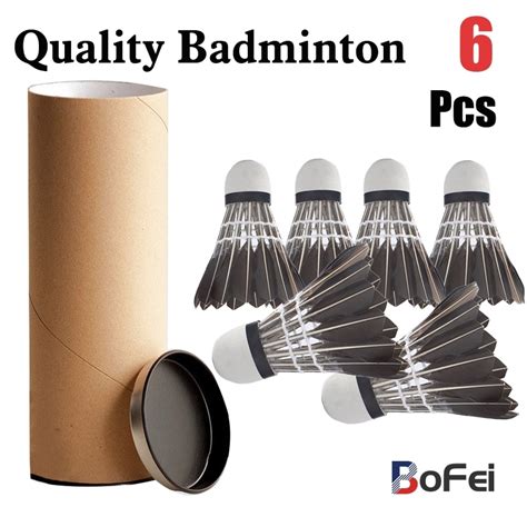Bofei Feather Shuttlecock For Badminton Training 3pcs 6pcs 12pcs White And Black Feather