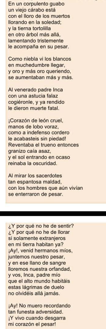 Resumen De La Elegía De La Muerte De Atahualpa Brainlylat