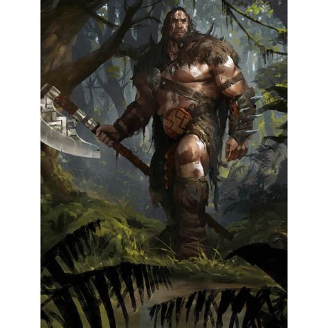 Garruk Relentless Print Original Magic Art