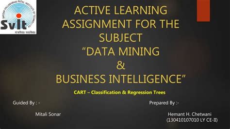 Cart Classification And Regression Trees Pptx