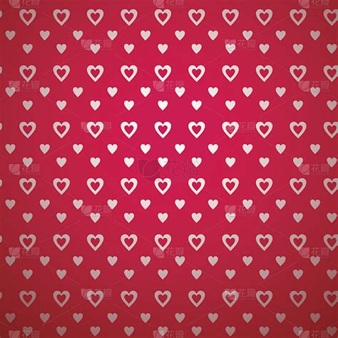 情人节图案与影子。矢量图