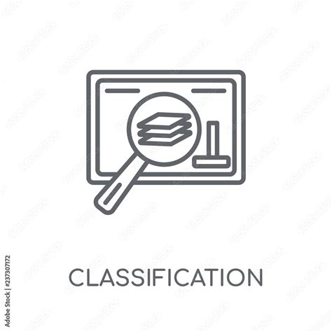 Classification Linear Icon Modern Outline Classification Logo Concept On White Background From