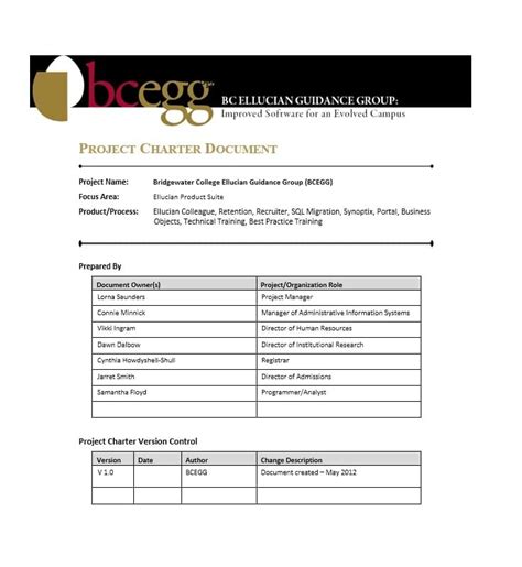 40 Project Charter Templates And Examples Word Excel