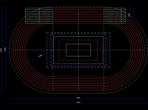 Plans De Terrain De Football En Dwg 121 Mo Bibliothèque Cao