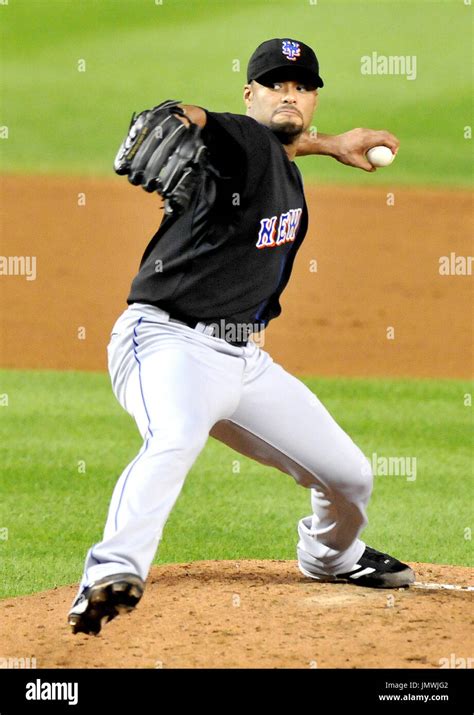Washington Dc September 18 2008 New York Mets Pitcher Johan Santana 57 Throws In The