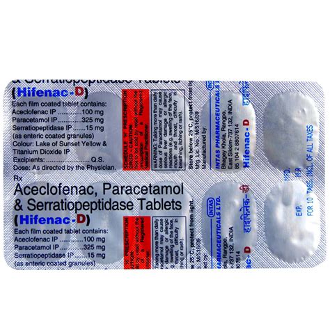Hifenac D Tablet Uses Side Effects Price Apollo Pharmacy