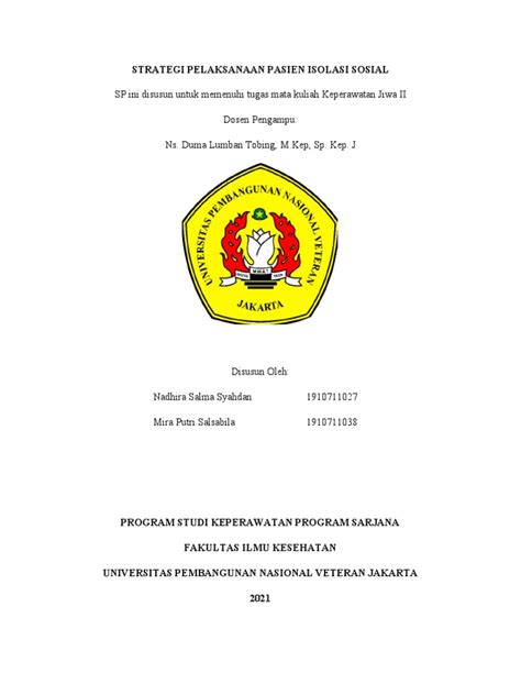 Sp 1 Dan Sp 2 Isolasi Sosial Pdf