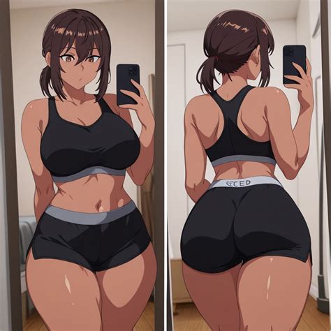 Anime Gym Girl Doing Selfie 4 By Igwtm On Deviantart