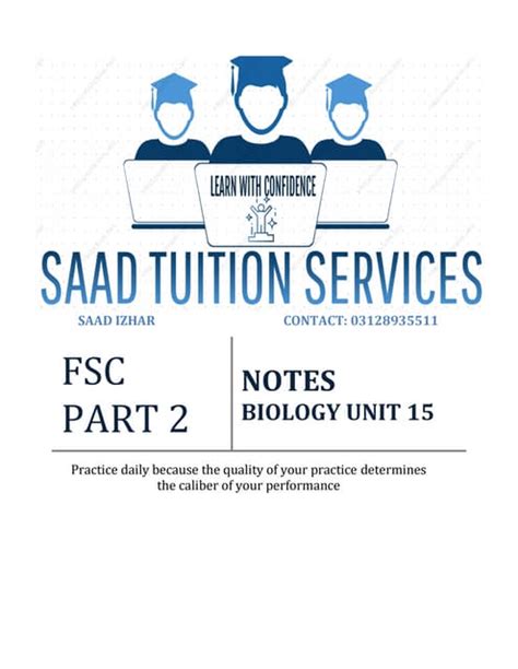 Notes Of Biology Unit 15 Second Year By Eman Suleman Student Of Saad