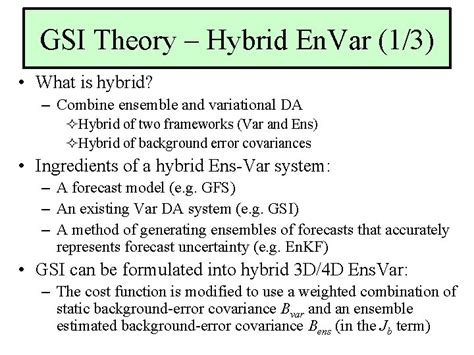 Introduction To Gridpoint Statistical Interpolation Gsi Build And