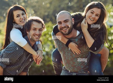 Double Dates Are Double The Fun Two Happy Couples Out On A Double Date