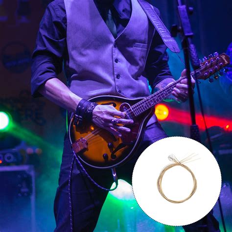 8 Pcs Portable Mandolin Strings Metal Mandolin Str Grandado