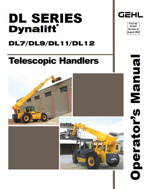 Gehl Dynalift Telescopic Handlers Dl7 Dl9 Dl11 Dl12 Operators Manual Pdf Manual Download