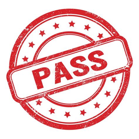 Pass Text Written On A Pink Cloud Bubble Stock Illustration