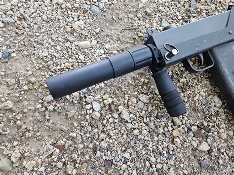 Us Machinegun Mac10 9mm Single Stage Fake Suppressor Full Metal
