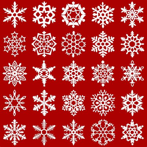 25 Paper Snowflake Patterns Pdf Christmas Advent Calendar Digital
