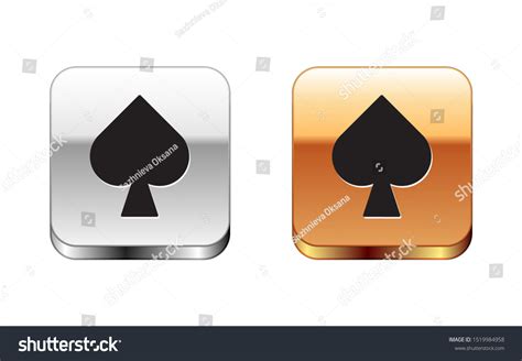 Black Playing Card Spades Symbol Icon Stock Vector Royalty Free