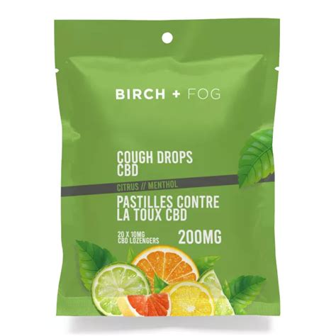 Birchfogs Quick Relief Cough Drops With Menthol And Citrus