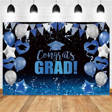 Graduation Party Backdrop Class And Golden Glitter Bokeh Spots