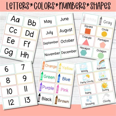 Preschool Focus Wall Printable Preschool Learning Flashcard Weekly Foc