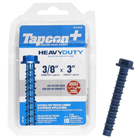 Tapcon 11413 38 In X 3 In Concrete Hex Anchors At Low Prices
