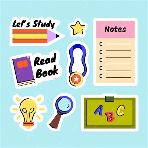 Premium Vector Hand Drawn Notebook Label Collection