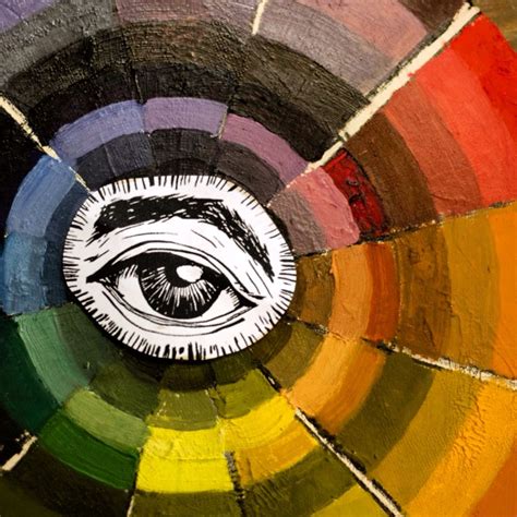 Color Wheel Made With Evil Eye Oil Color Colprtheory Paint Color Wheel Color Wheel Design
