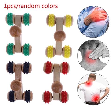 Car Roller Wooden Massage Tool Reflexology Hand Foot Back Body Therapy