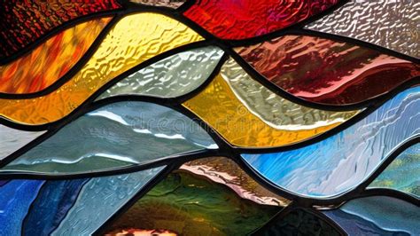 Organic Shapes The Stained Glass Artwork Incorporates Organic Amorphous