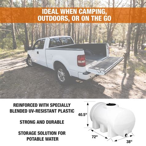 Buyers Products 325 Gallon White Round Polyethylene Truck Transfer Tank