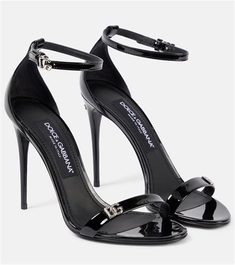 Patent Leather Sandals In Black Dolce Gabbana Mytheresa In 2024