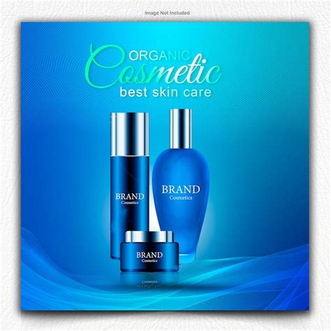 Cosmetics Product Sale Advertising Poster Design Template Premium Ai