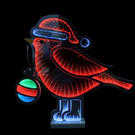 Christmas Decor 40cm Infinity Bird With Wooden Base